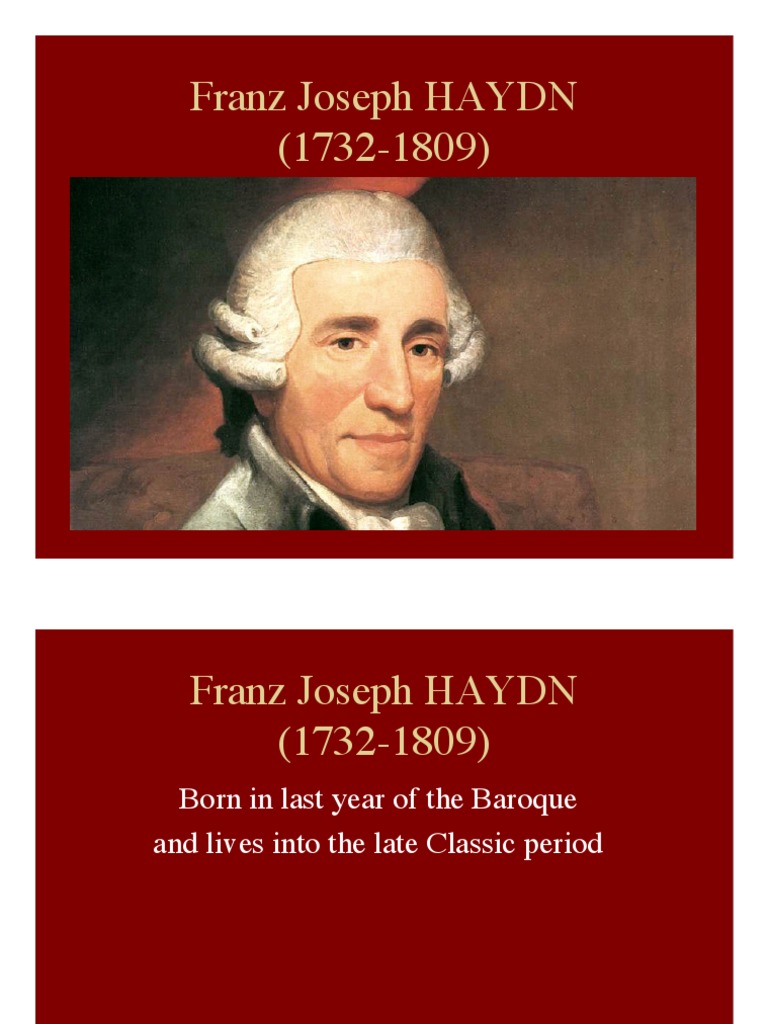 Franz Joseph Haydn: Life and Works | PDF | Tempo | Symphony