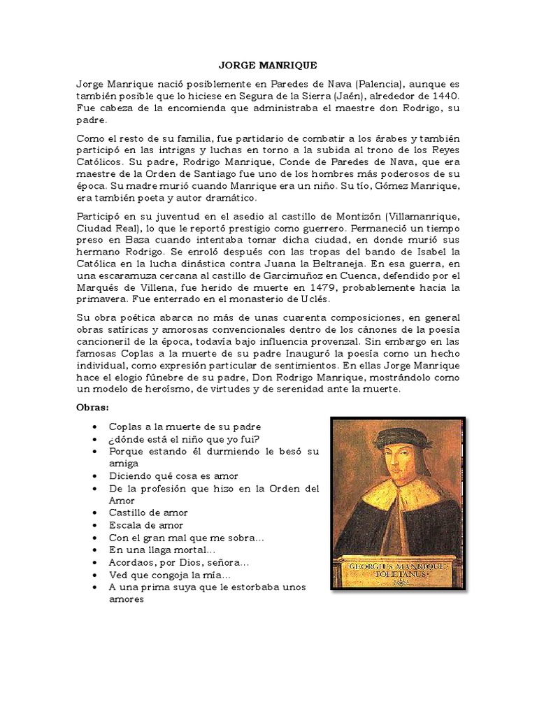 Jorge Manrique | PDF