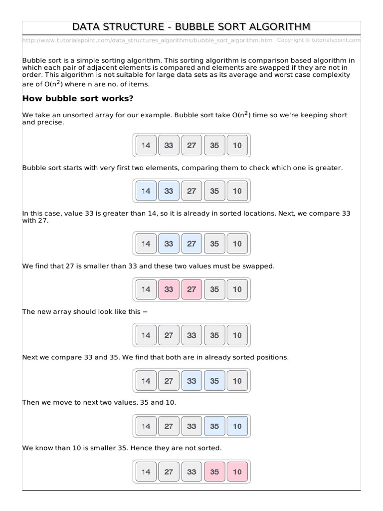 Bubble Sort Algorithm Pdf Algorithms And Data Structures Applied 6711