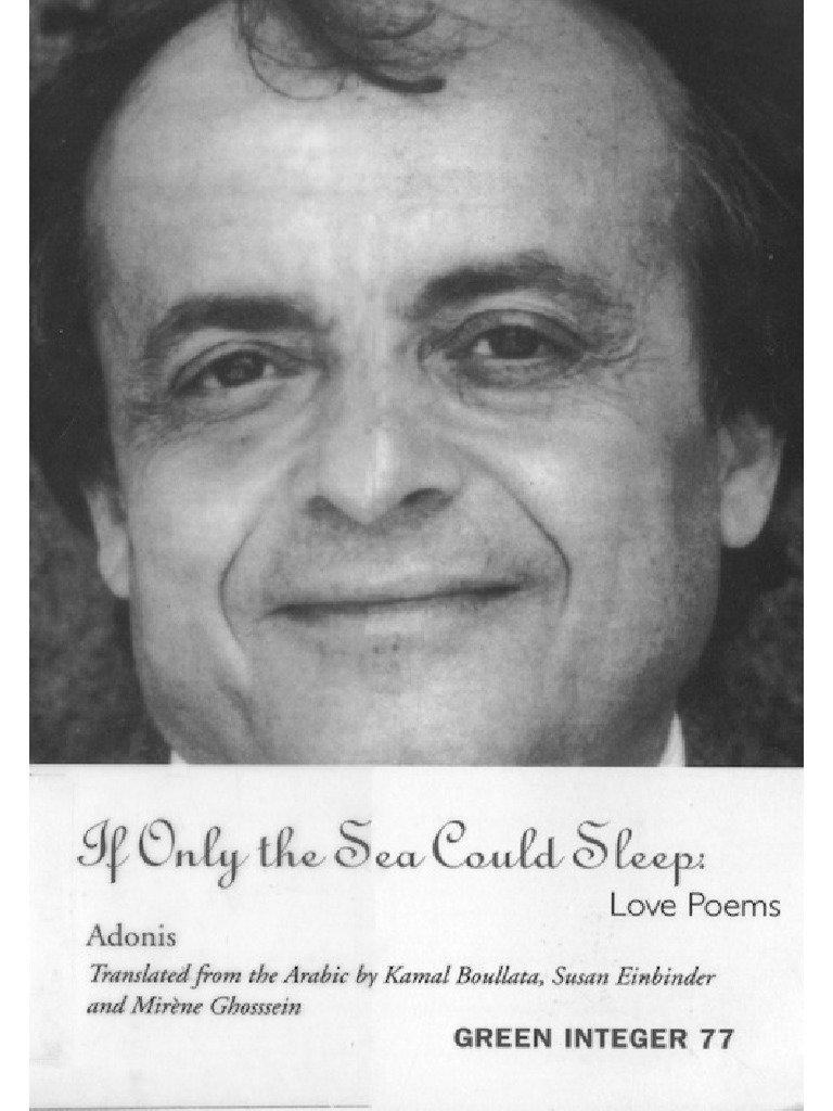 Adonis - If Only The Sea Could Sleep | PDF | Poetry | Love