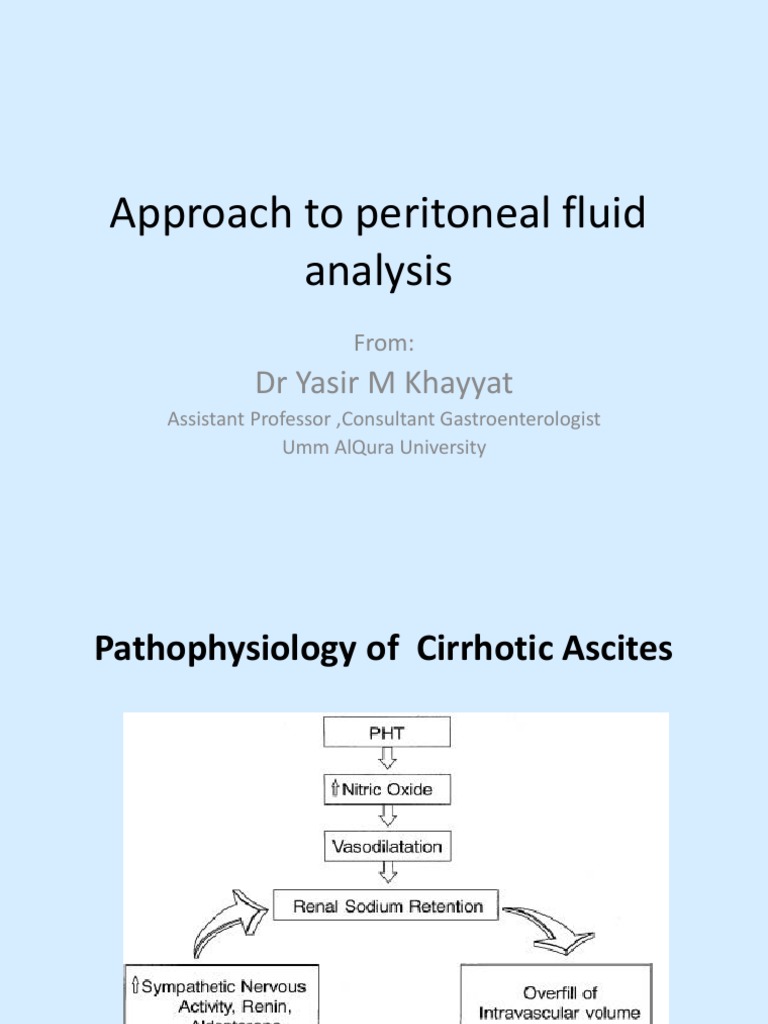 Approach to Peritoneal Fluid Analysis | Cirrhosis | Gastroenterology