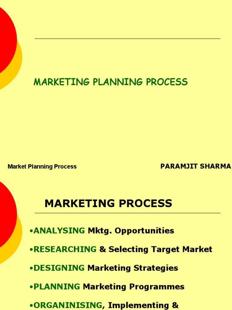 Marketing Planning Process Steps | PDF