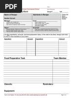 Niteshift Stewarding Check List | PDF | Kitchen | Tools