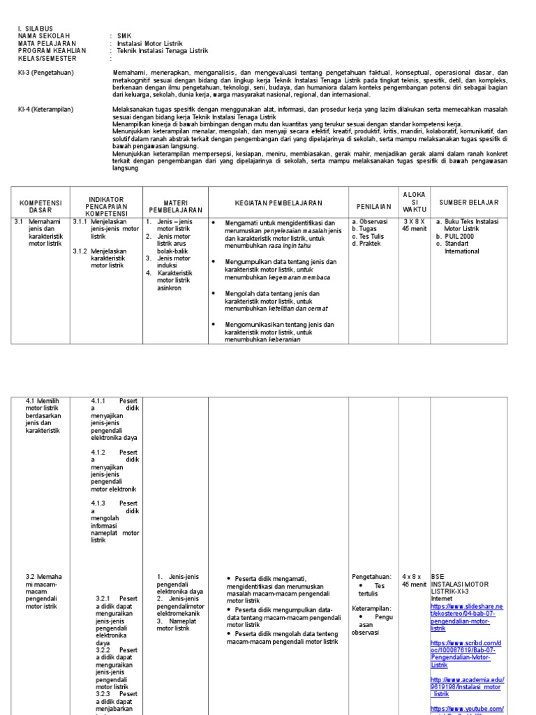 Silabus IML KD 3.1 - 9 | PDF