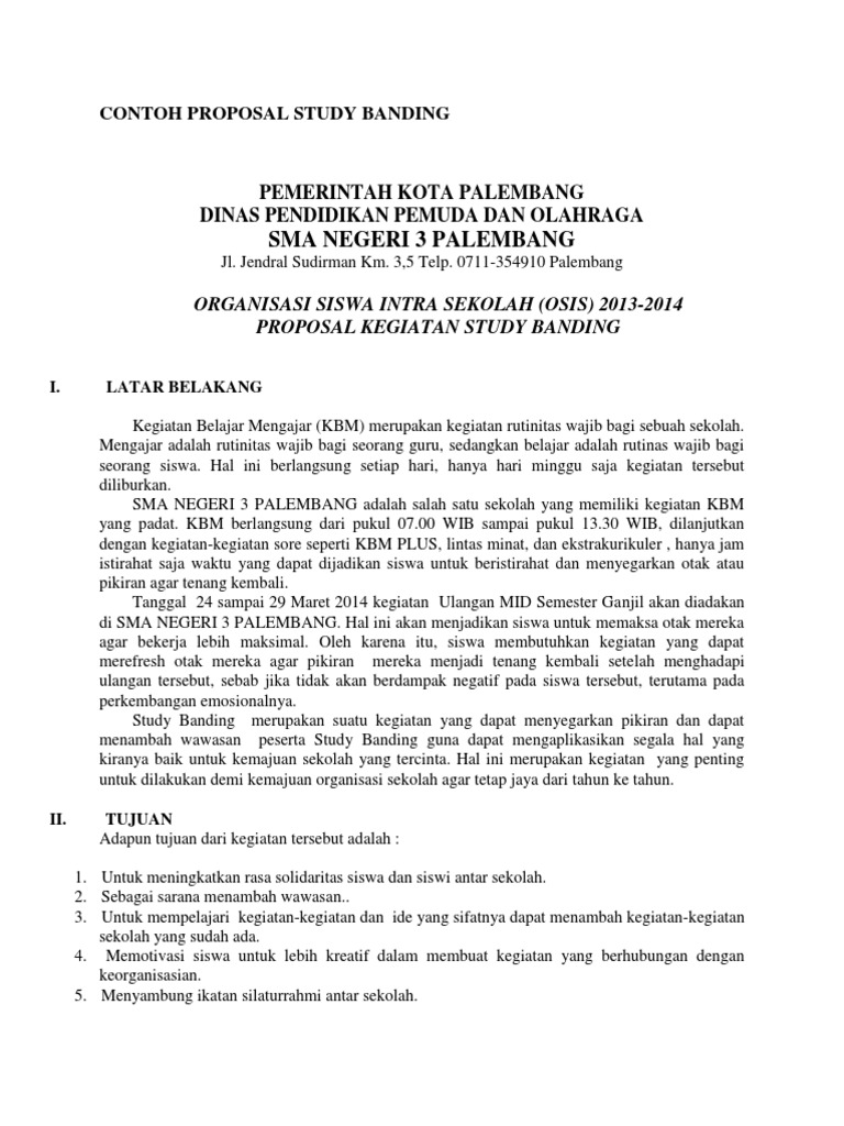 Contoh Proposal Study Banding | PDF