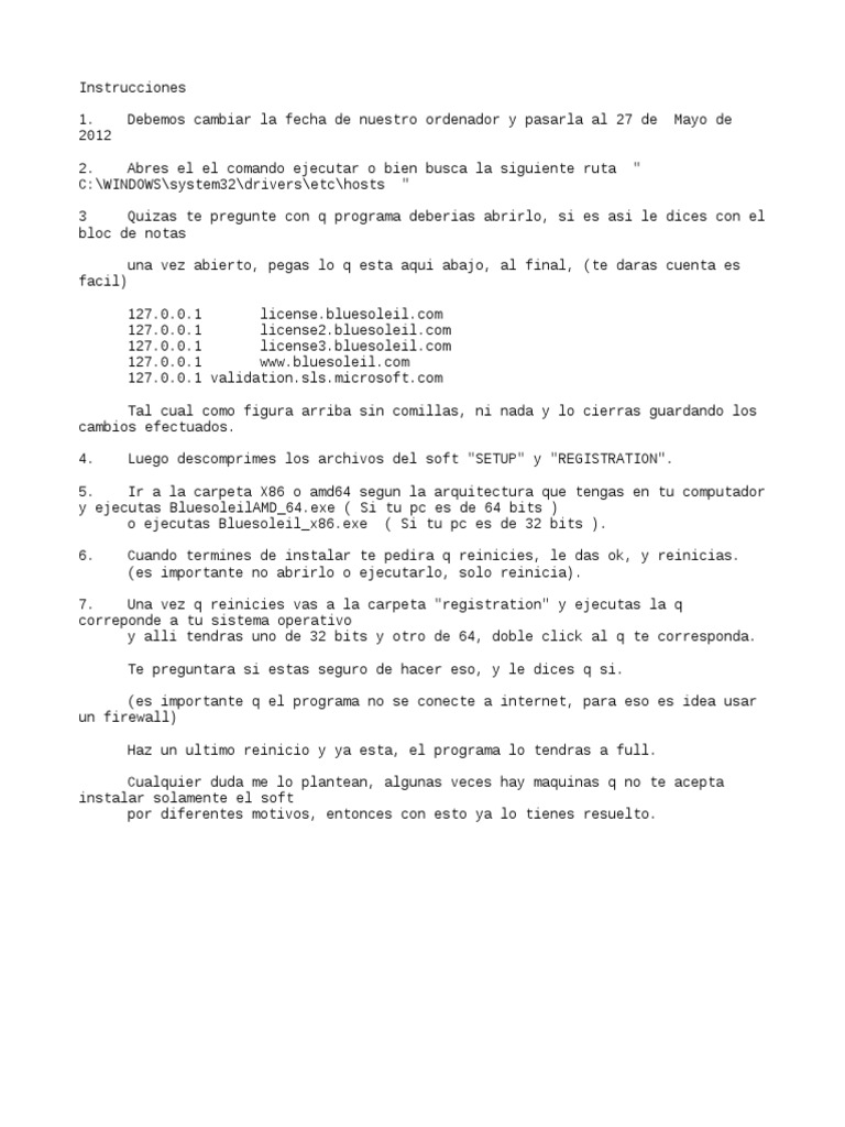 Bluesoleil Instrucciones | PDF