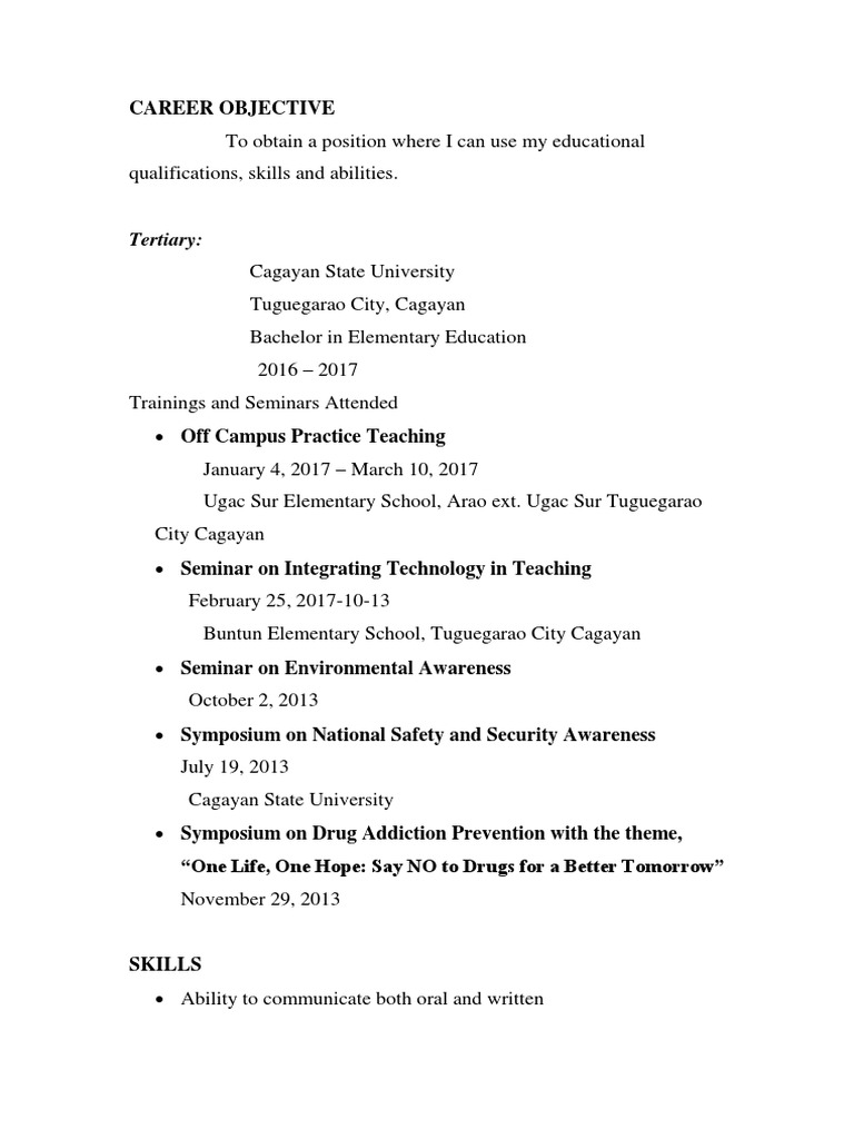 Career Objective | PDF