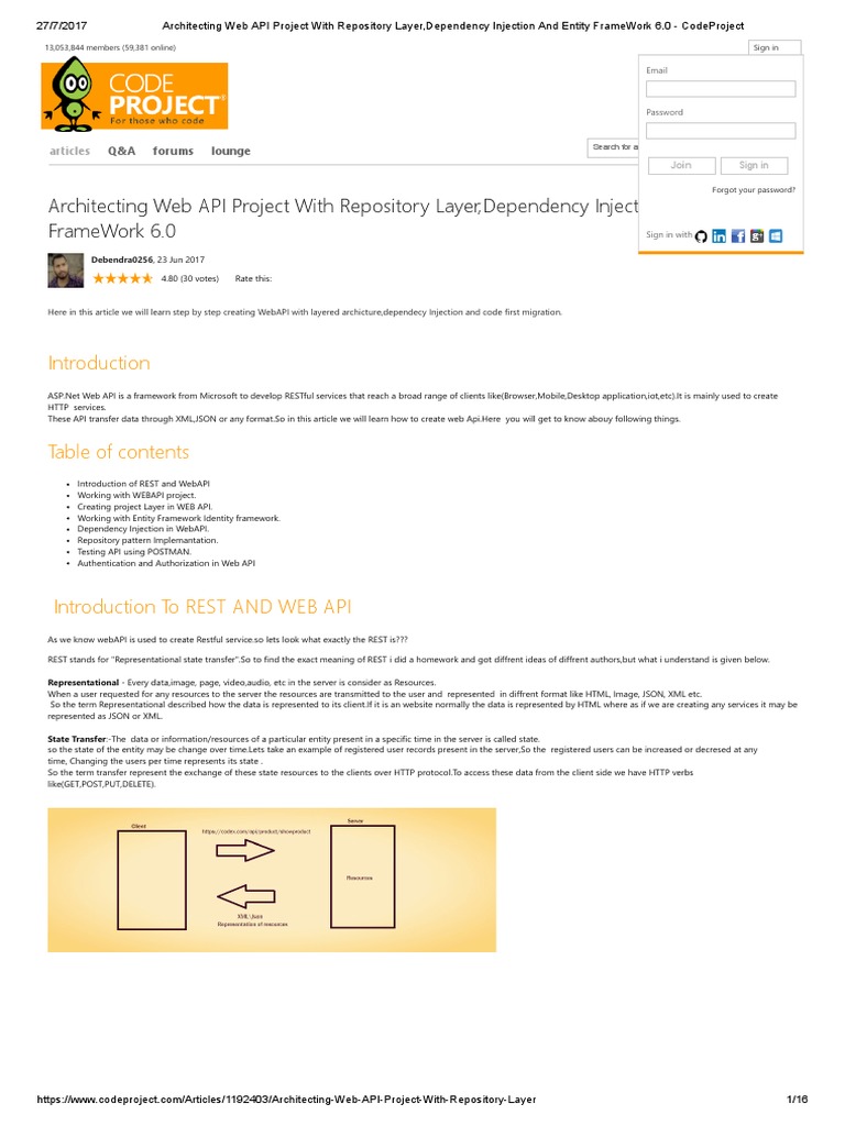 Architecting Web API | PDF | Representational State Transfer | Application Programming Interface