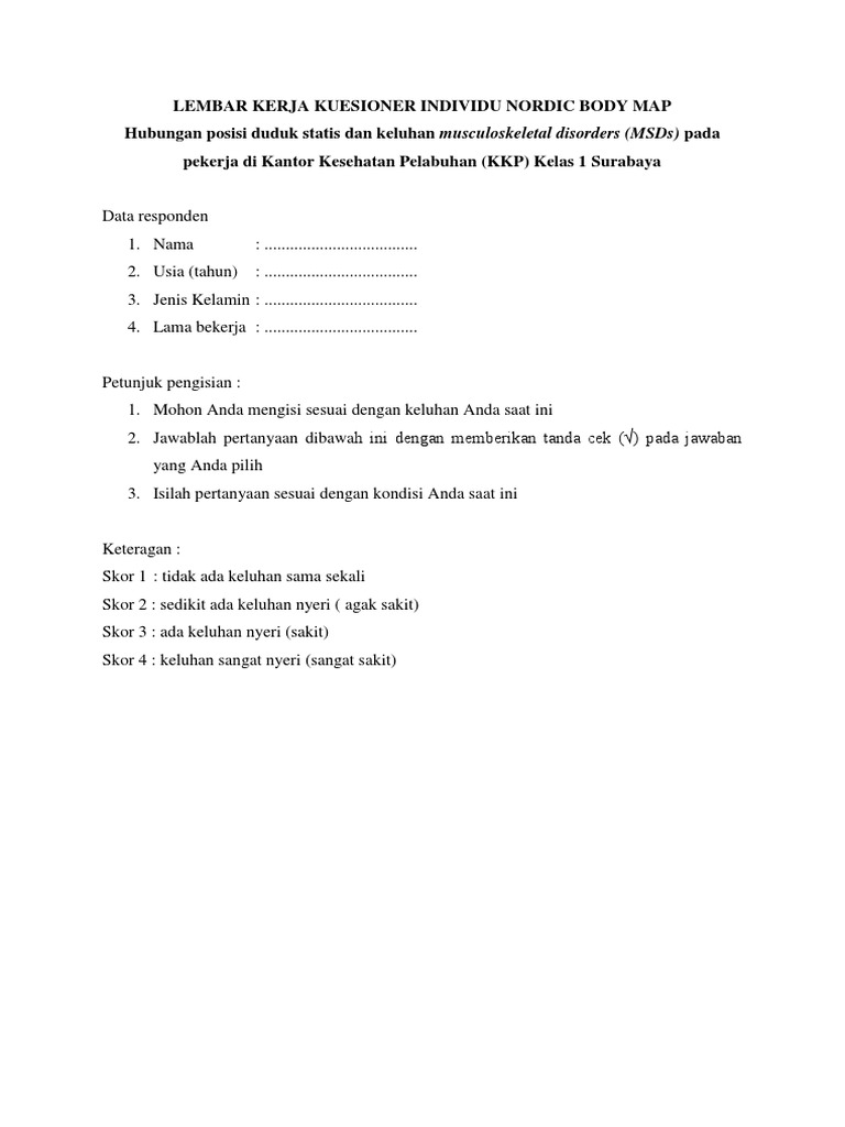 Nordic Body Map | PDF