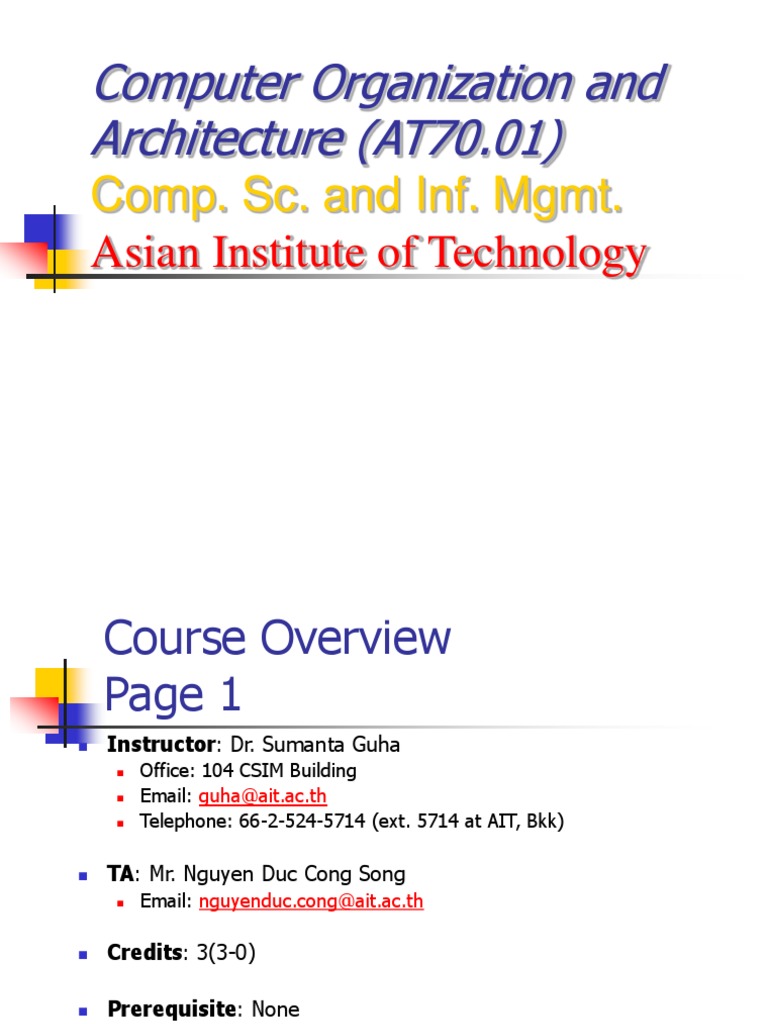 Computer Architecture Course Guide | PDF | Computer Architecture | Design