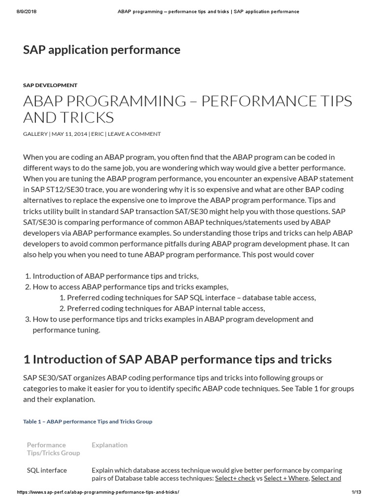 ABAP OO Explained With Example | PDF | Database Index | Databases
