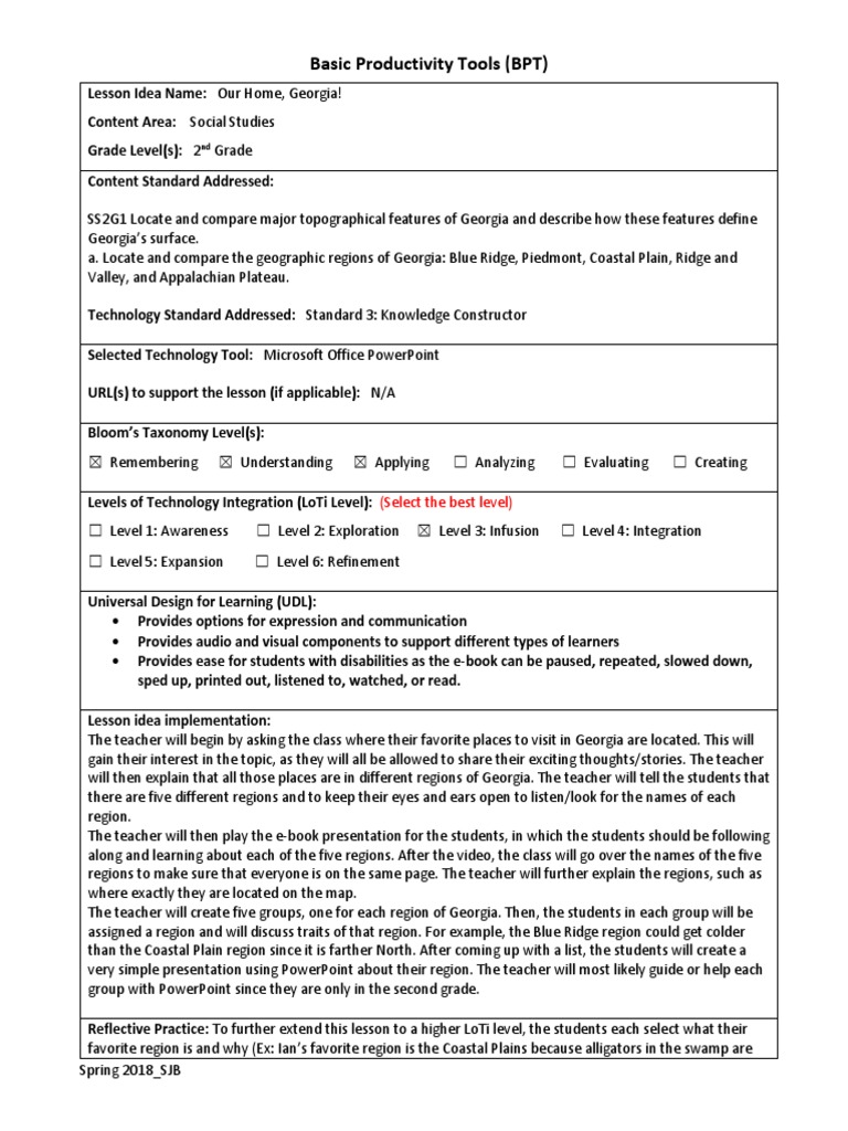 BPT Lesson Idea | Download Free PDF | Educational Psychology | Behavior Modification