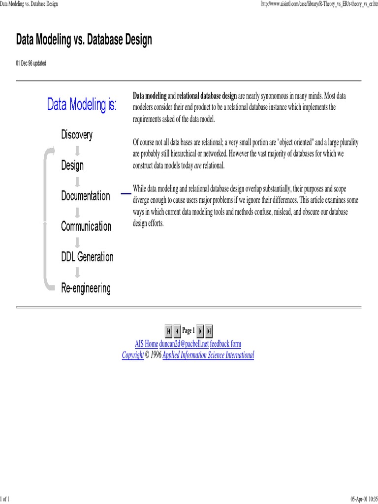 Data Modeling Vs Database Design | Download Free PDF | Relational ...