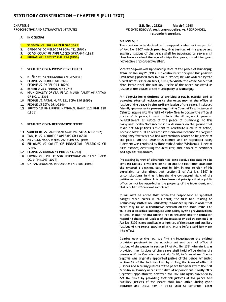 Statcon - Chap 9 | PDF | Statute Of Limitations | Ex Post Facto Law