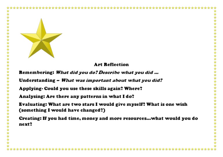 Art Reflection Sheet | PDF