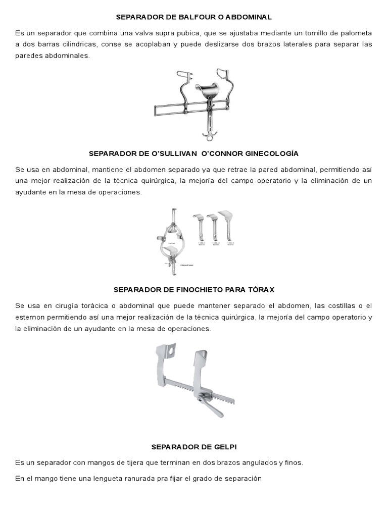 Separador de Balfour o Abdominal | Abdomen | Cirugía