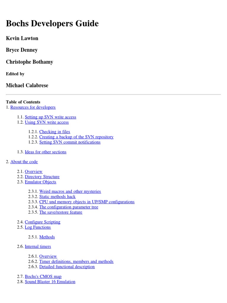 Bochs Developers Guide | Download Free PDF | Parameter (Computer ...
