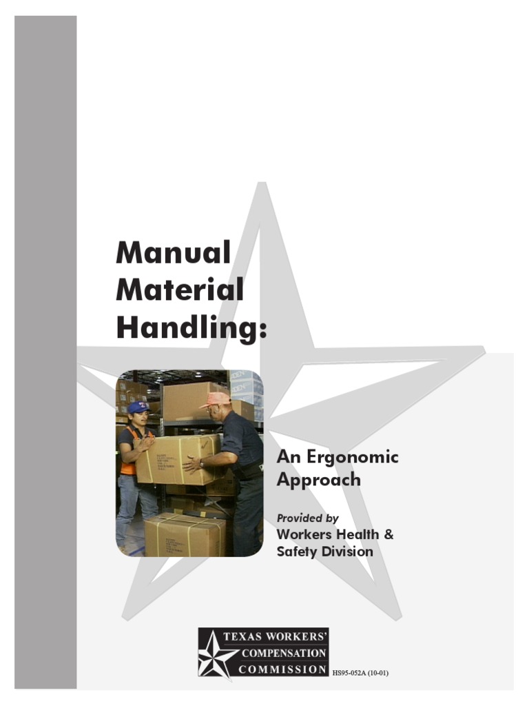 Manual Material Handling An Ergonomic Approach Pdf Employment
