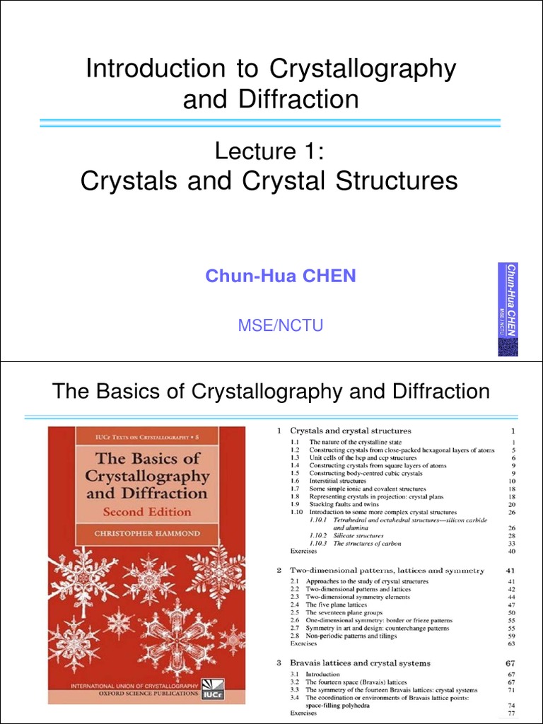 L1 - Crystals and Crystal Structures PDF | PDF | Crystal Structure ...