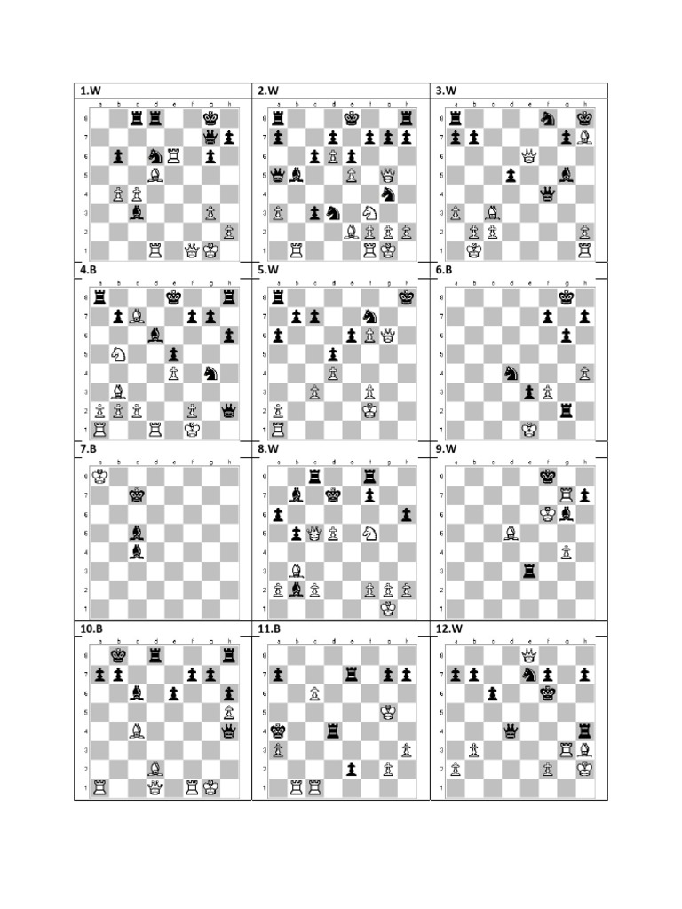 201 Mate in 1 | PDF | Chess Theory | Chess Openings