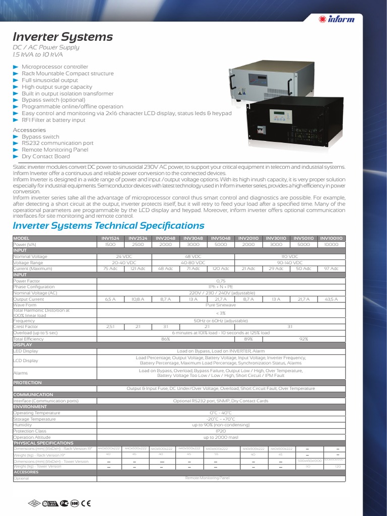 Inverter Brochure 0924 | PDF | Power Inverter | Analog To Digital Converter