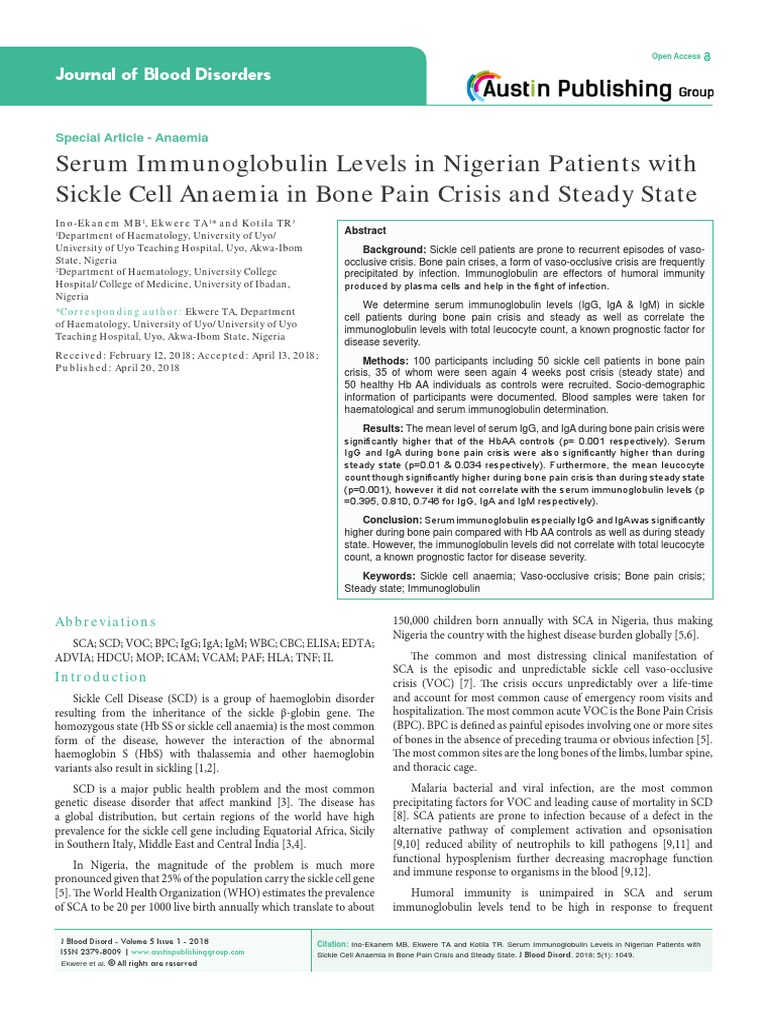 Journal of Blood Disorders | PDF | Immunology | Medical Specialties