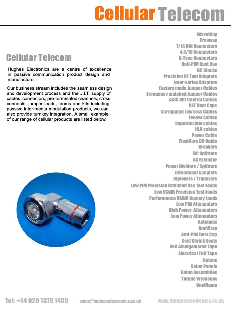 Section 3 Cellular Telecom PDF | PDF | Coaxial Cable | Electrical Connector