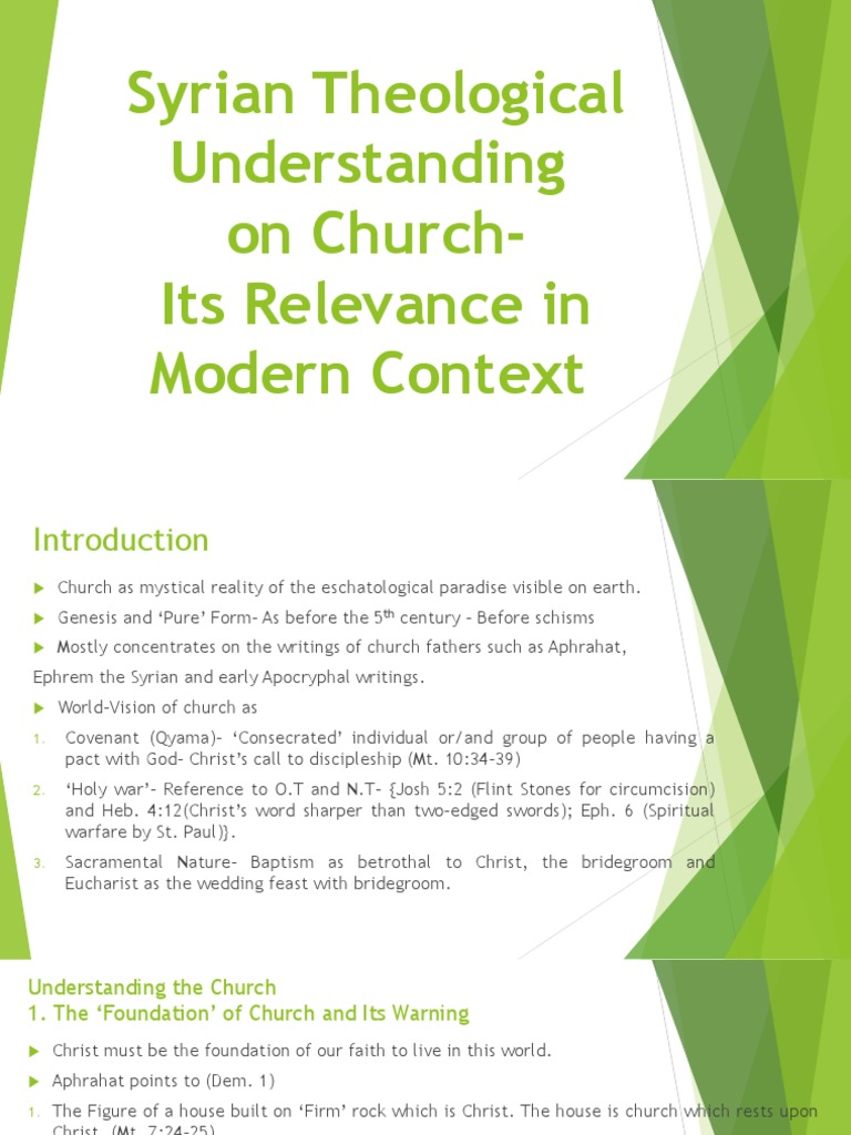 A Post-Modern Syriac Theological Understanding On Church | PDF | Sodom ...