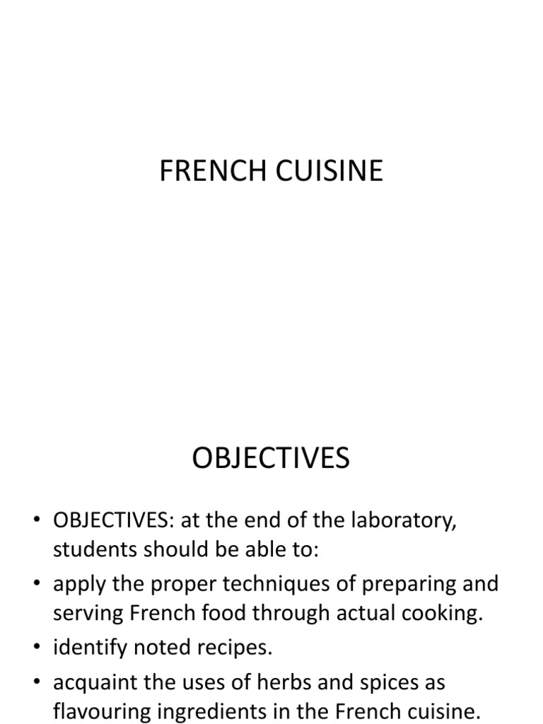 French Cuisine for Culinary Students | PDF | French Cuisine | Soup