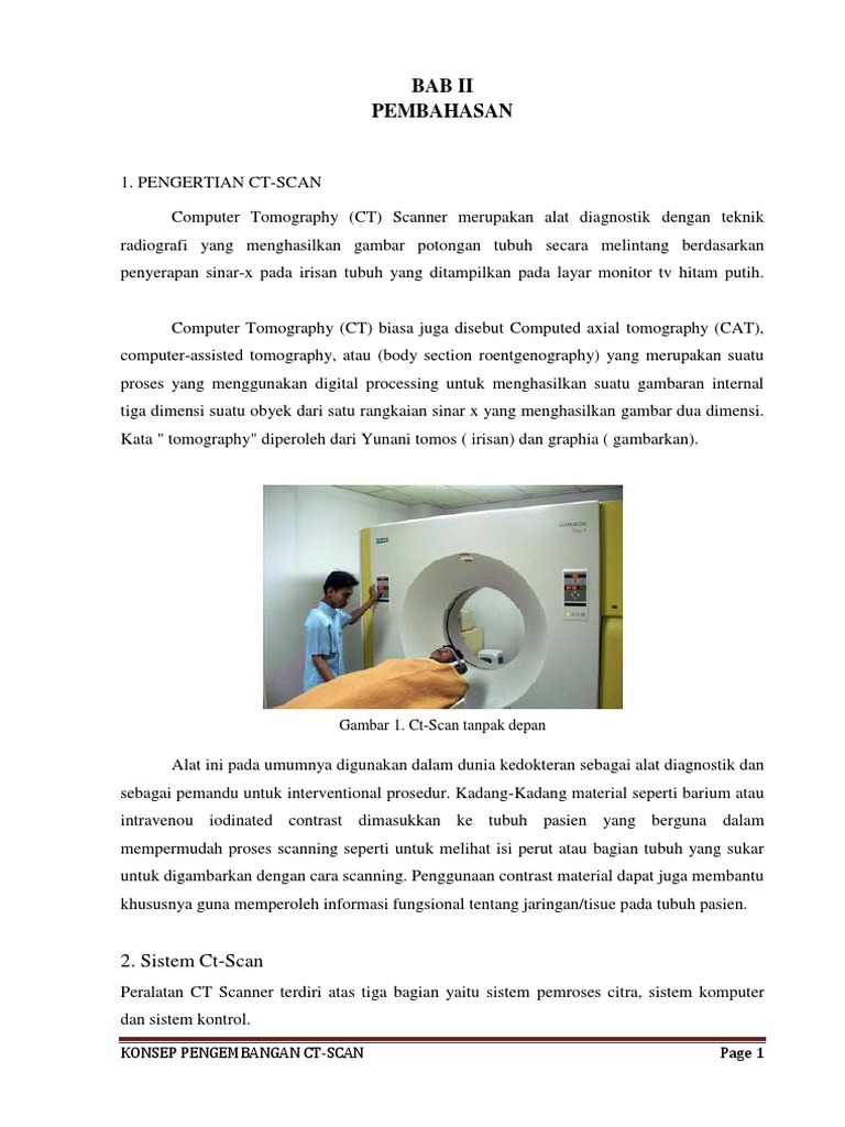 Pengembangan dan Prinsip Kerja CT-Scan | PDF