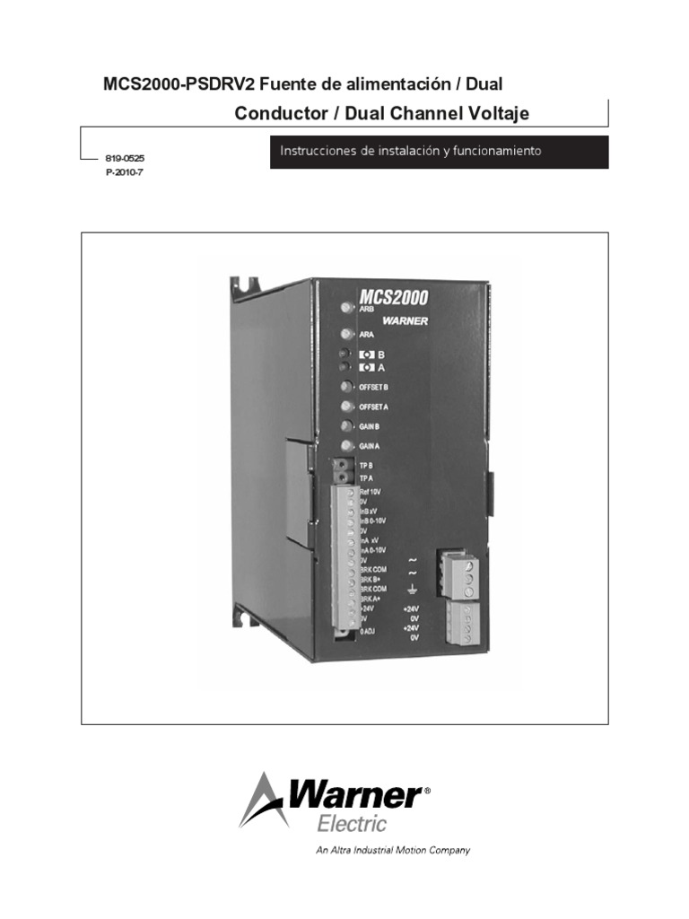 MCS2000-PSDRV2: Guía de Instalación | PDF | Corriente eléctrica | Diodo ...