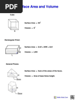 Mensuration Formula Sheet - IGCSE | PDF | Euclidean Geometry | Convex Geometry
