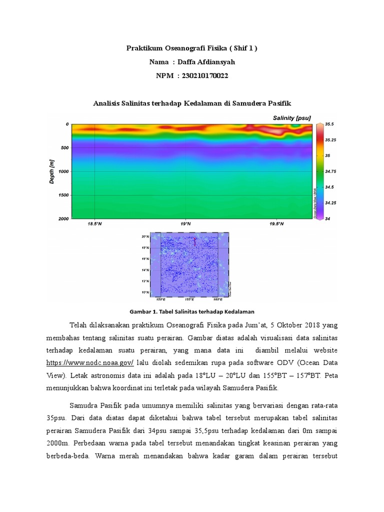 Analisis Salinitas Samudera Pasifik | PDF