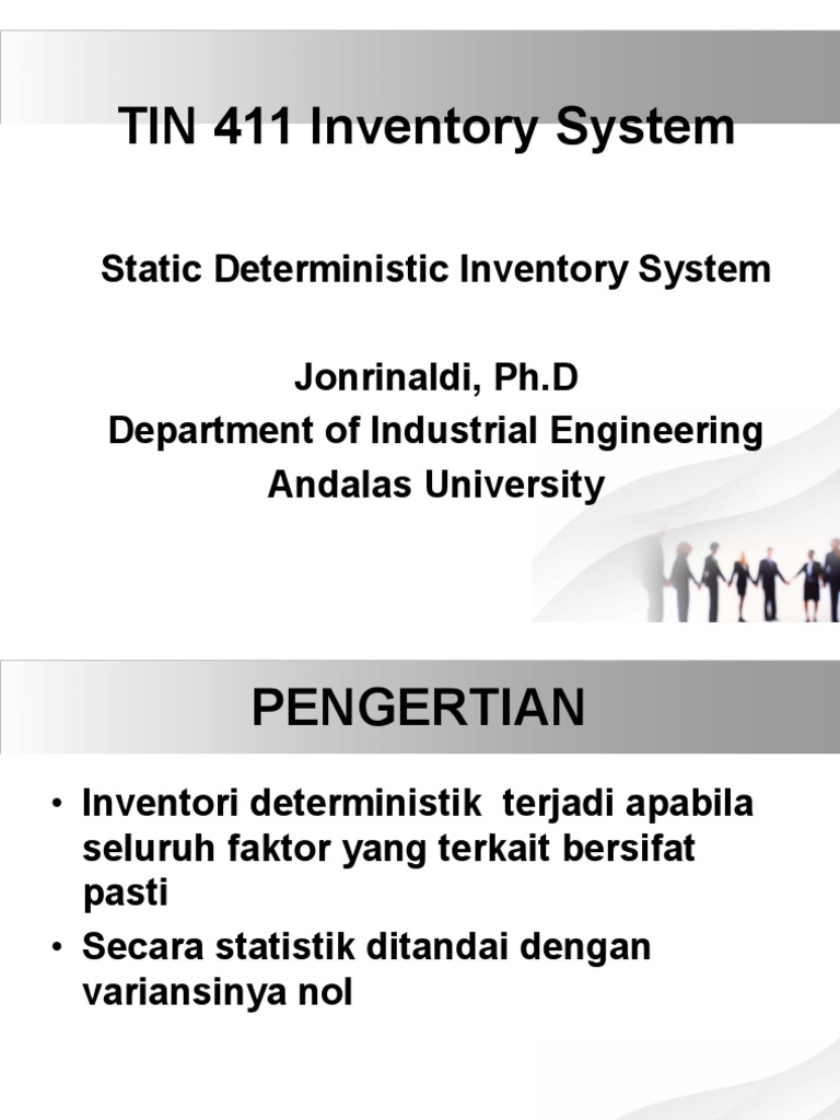 Contoh Sistem Inventori Deterministik | PDF