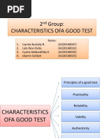 Characteristics of A Good Test | PDF