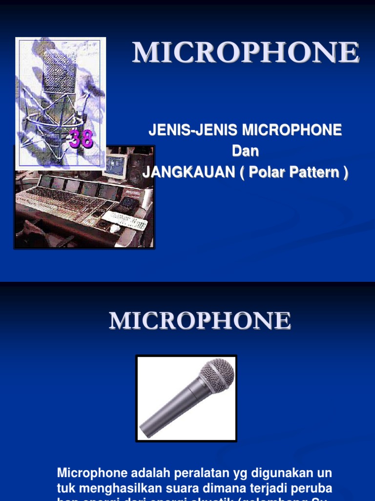 Energi Mikrofon: Jenis dan Pola Penerimaan | PDF | Sains & Matematika ...