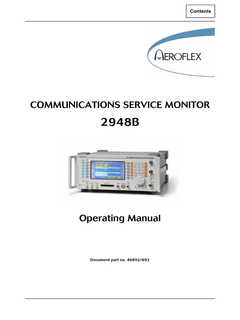 Aeroflex Communication Test Equipment | PDF | Modulation | Ac Power ...