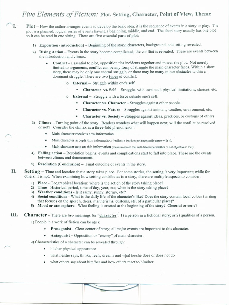 Elements of A Story PDF | PDF