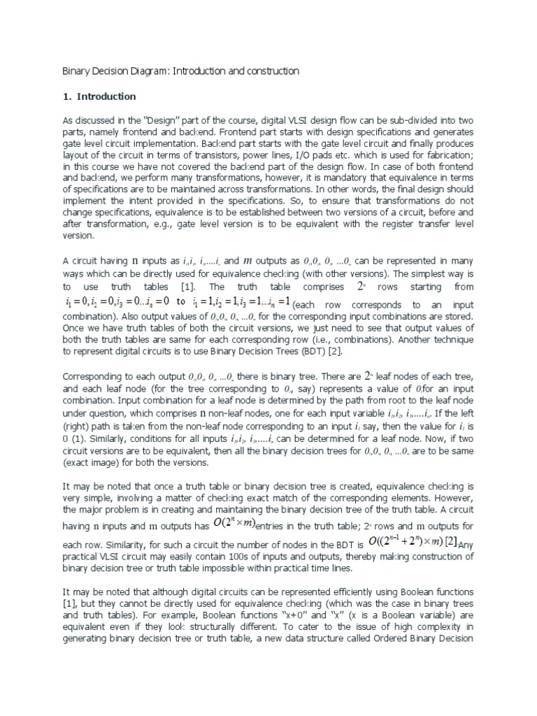 Binary Decision Diagram | PDF | Boolean Algebra | Teaching Mathematics