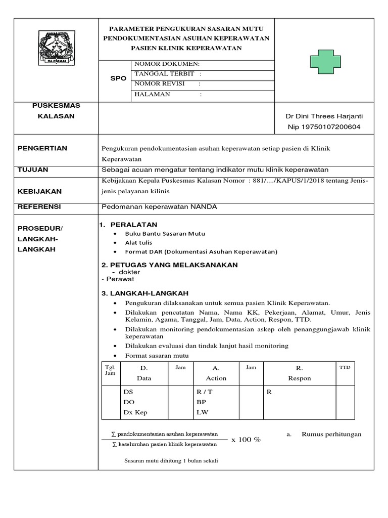 Sop Klinik Keperawatan Terbaru | PDF
