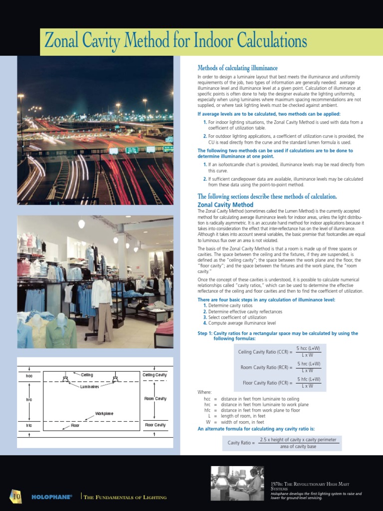 Zonal Cavity Ratio | PDF | Lighting | Light