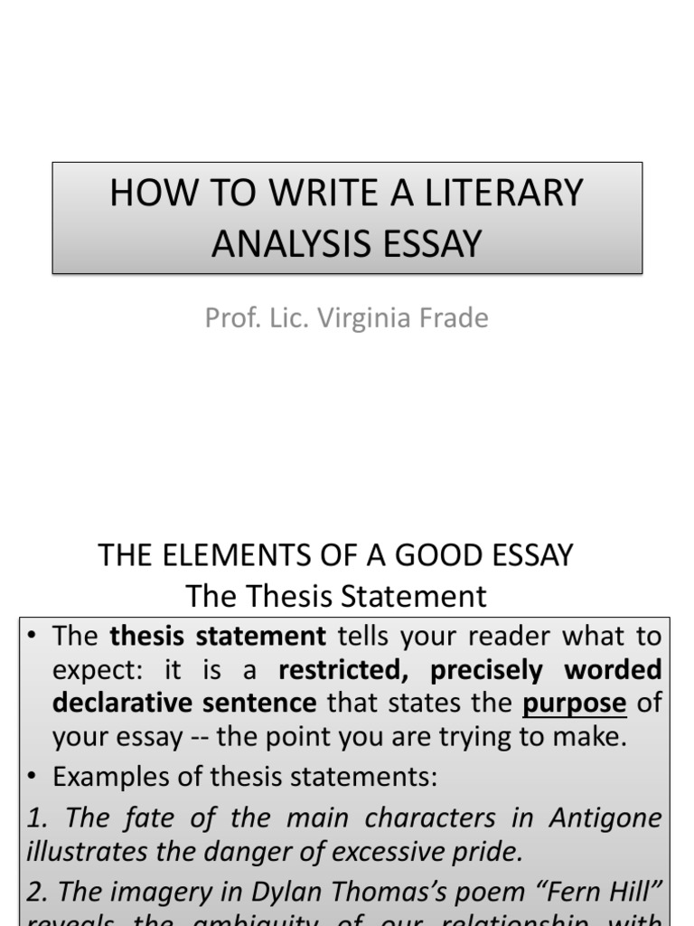 How To Write A Literary Analysis Essay | PDF | Ellipsis | Essays