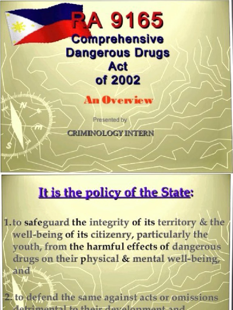 RA 9165 (Comprehensive Dangerous Drugs Act) Overview PDF | PDF