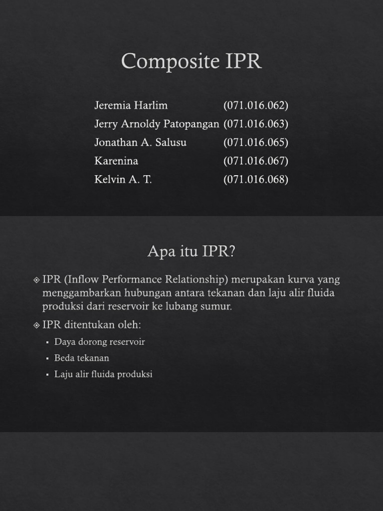 Composite IPR Analysis and Calculations | PDF
