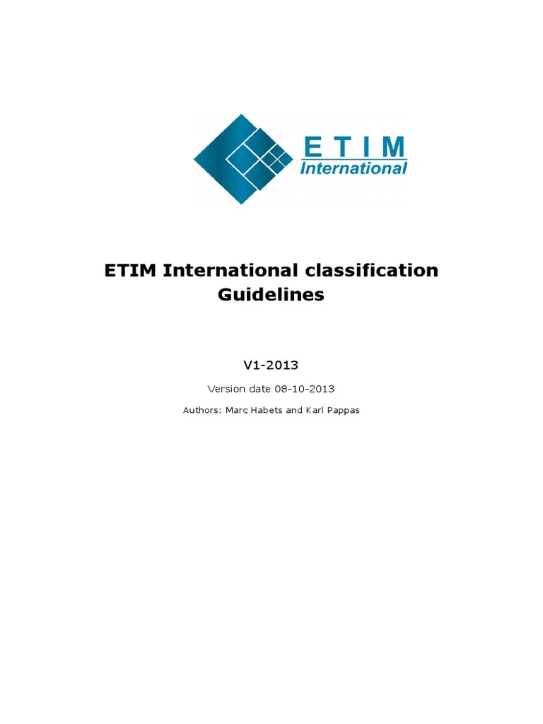 Etim International Guidelines - V1-2013-Final | PDF | Committee | Databases