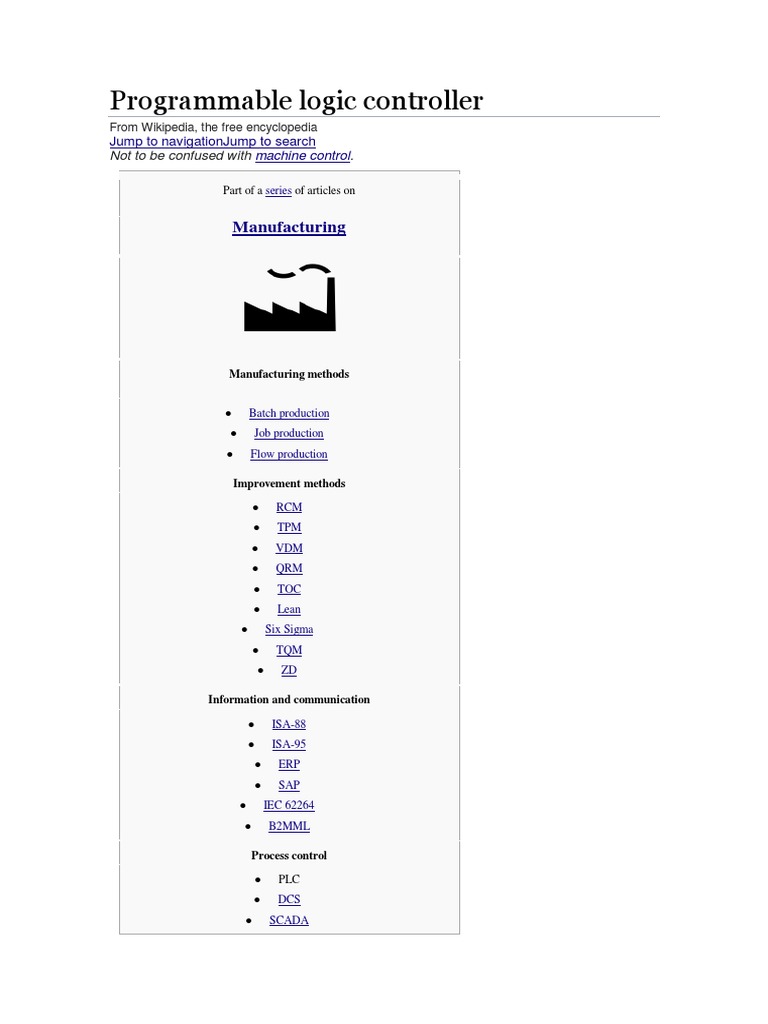 Programmable Logic Controller | PDF | Programmable Logic Controller ...