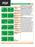 Dias Feriados 2025PR | PDF | Días festivos | Puerto Rico