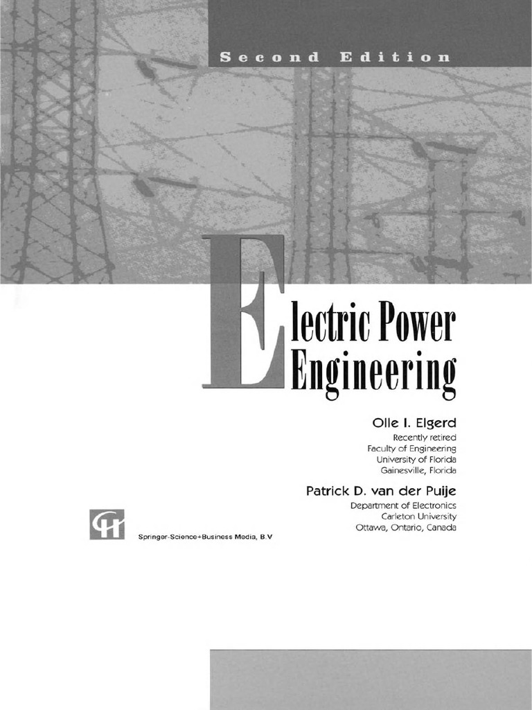 Olle I. Elgerd, Patrick D. Van Der Puije (Auth.) - Electric Power ...