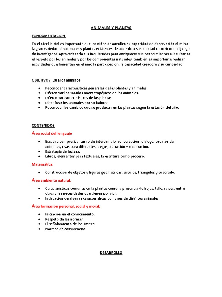 Animales y Plantas | PDF | Plantas | Imagen