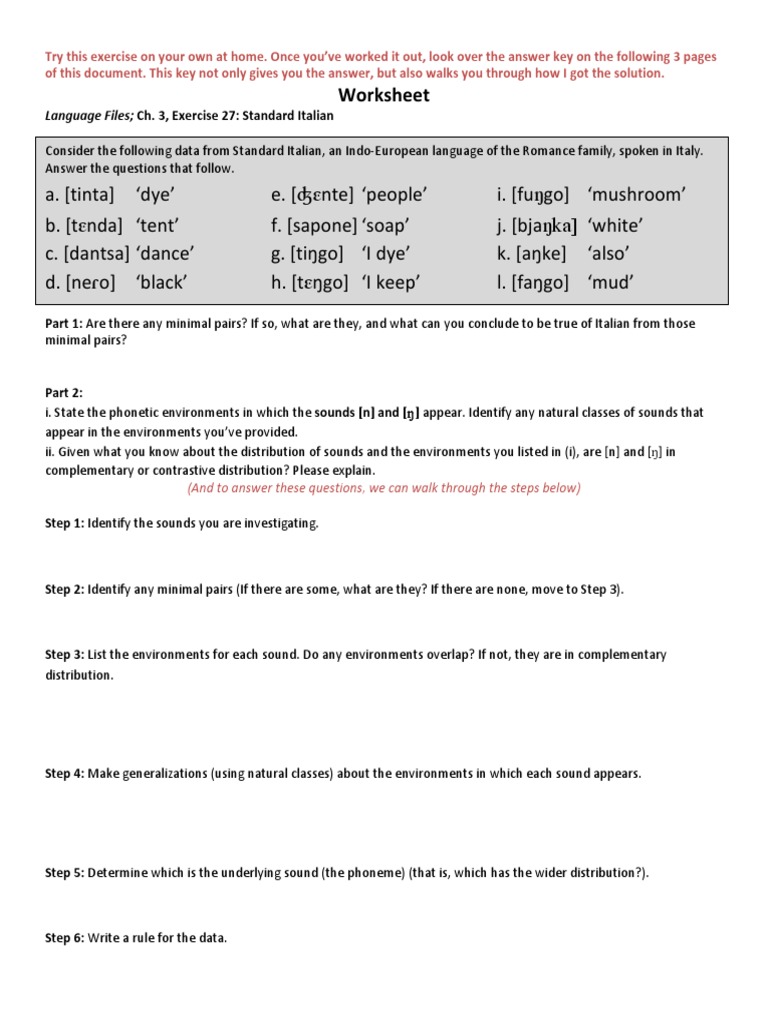 Italian Phonology Exercises and Answers | PDF | Phoneme | Phonetics